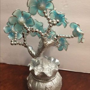 Accents | Turkish Blue Evil Eye Light Blue Flower Money Tree | Poshmark